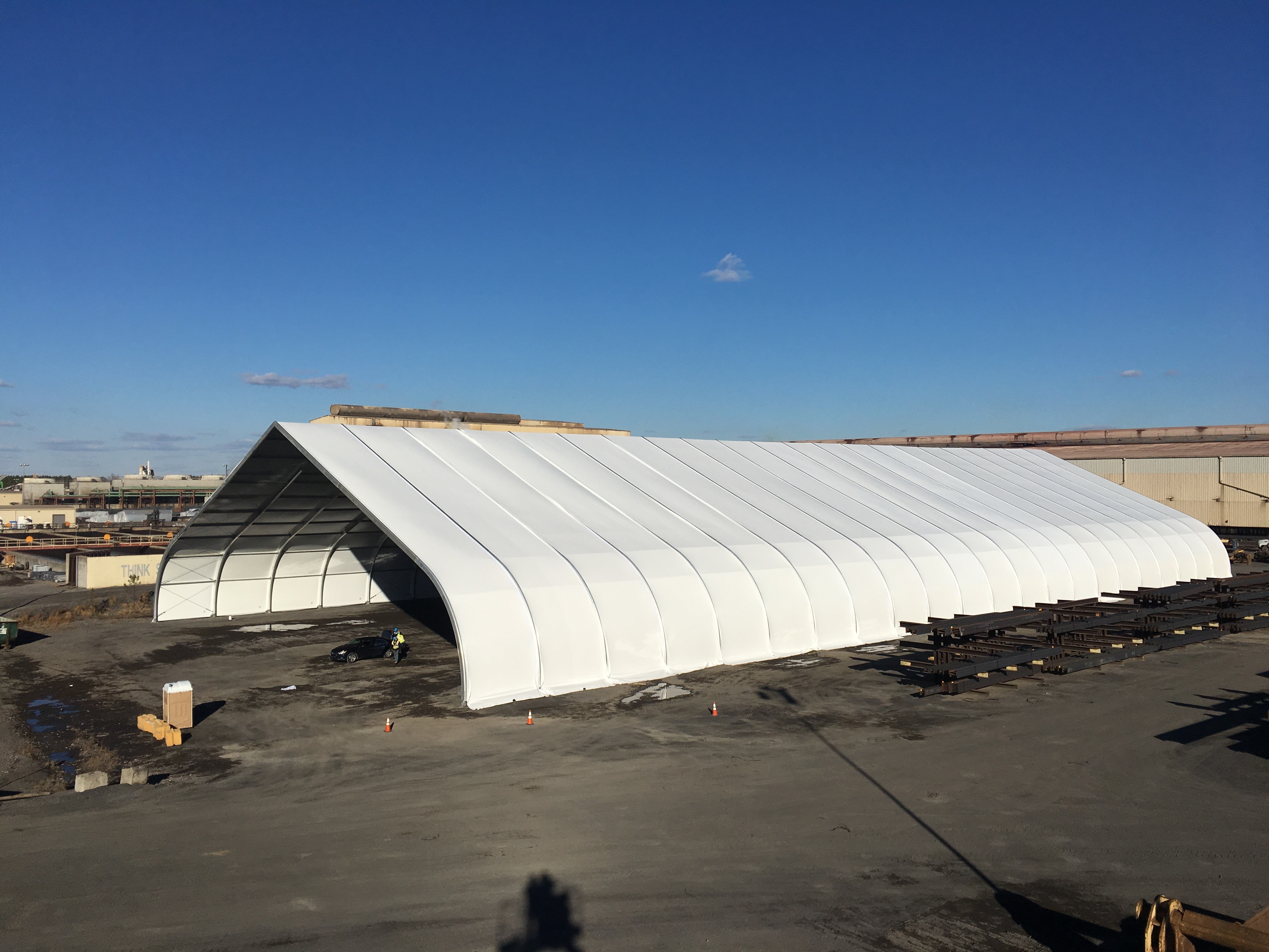 Mahaffey Builds Mega-Tunnel Temporary Structure for Global Steel Fabricator